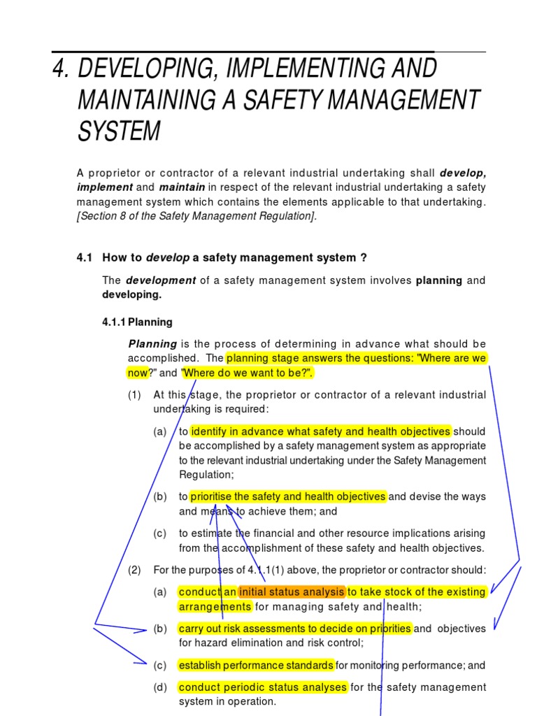 Developing, Implementing and Maintaining A Safety Management System ...