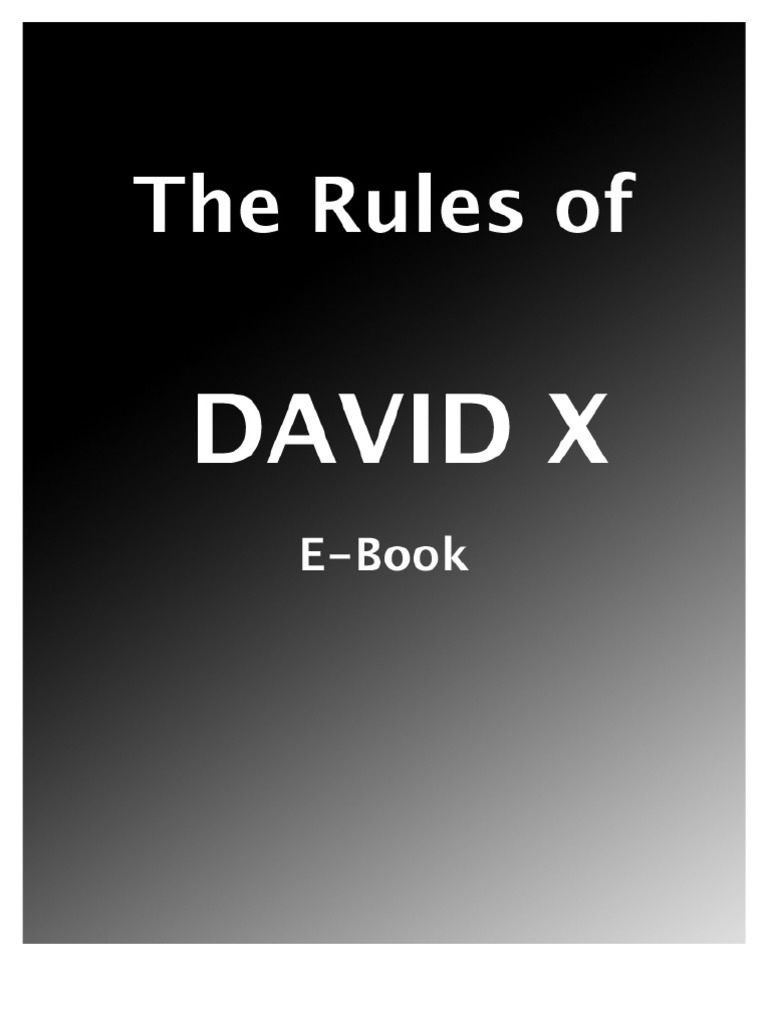 The Rules of David X | PDF