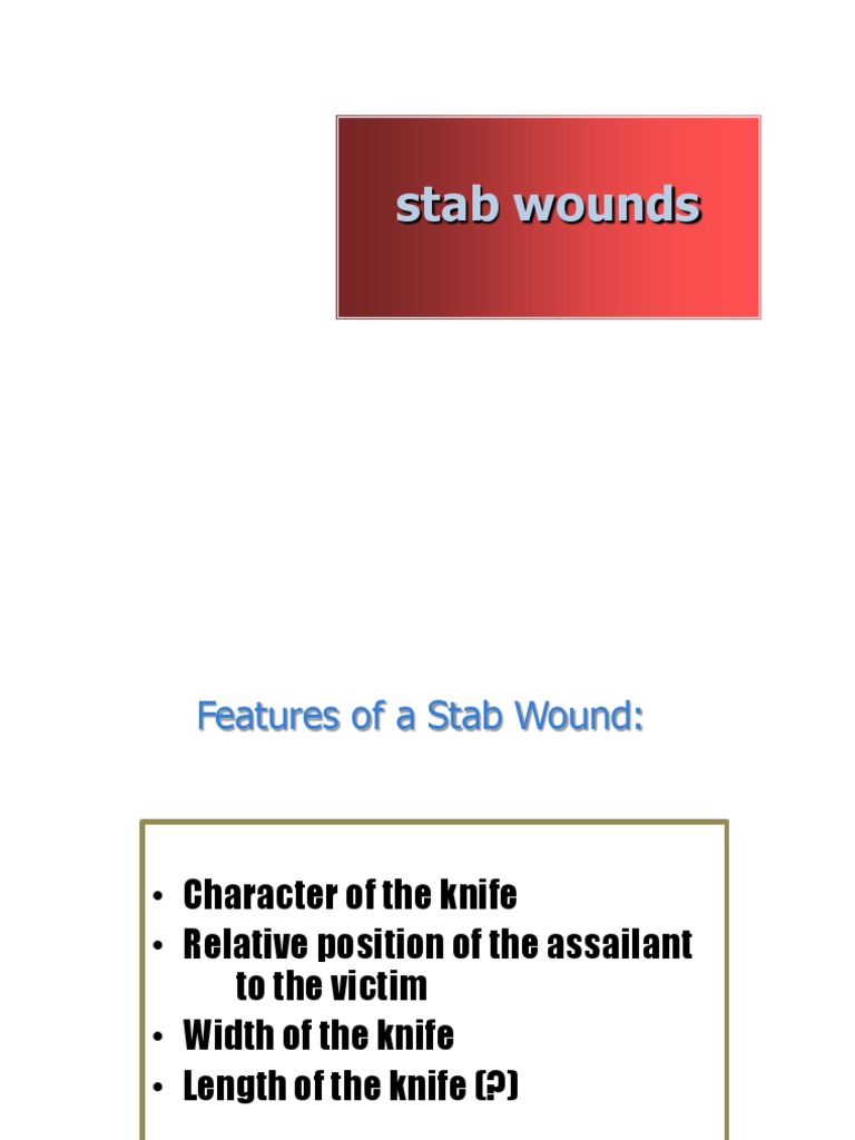 Print Stab Wounds | PDF | Wound | Knife