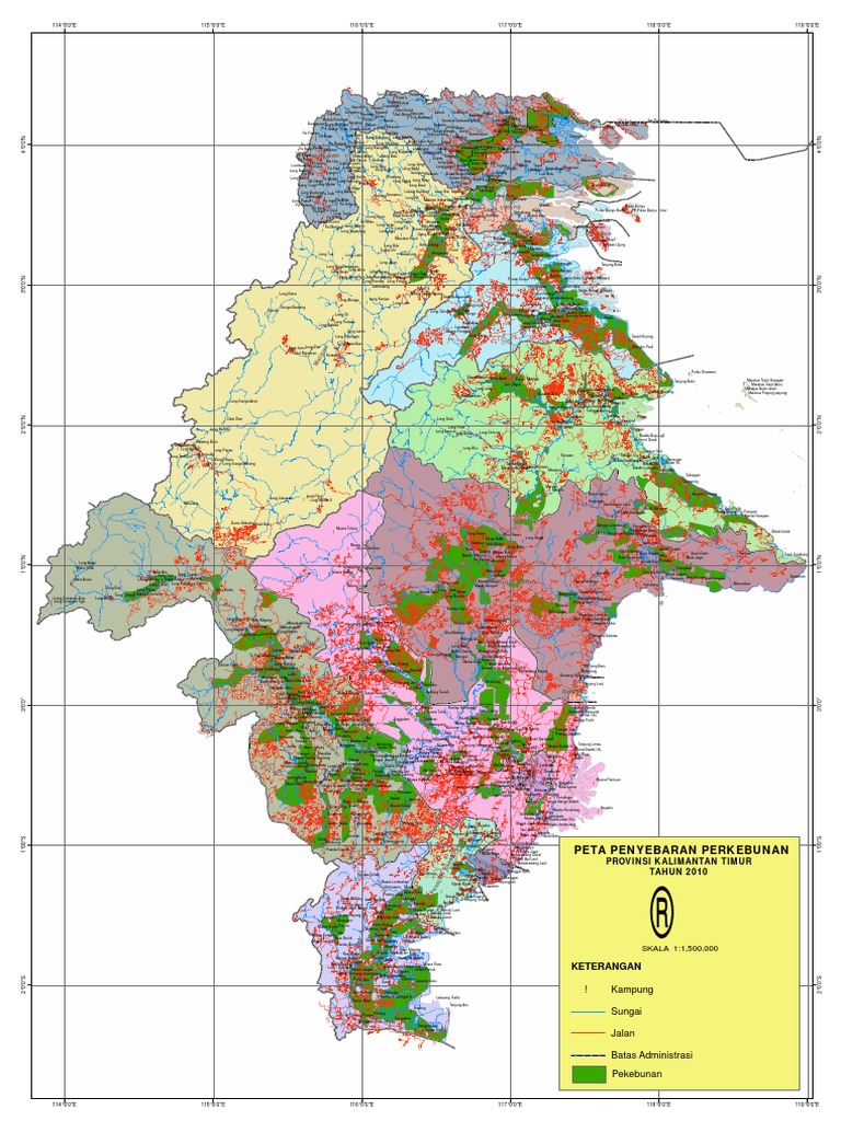 Peta Perkebunan Kaltim | PDF