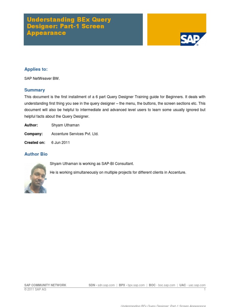 BEX Query Designer | Download Free PDF | Information Retrieval | Variable (Mathematics)