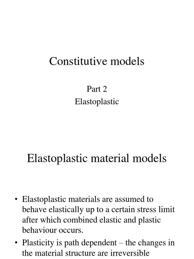 Soil Constitutive Model | PDF | Yield (Engineering) | Plasticity (Physics)