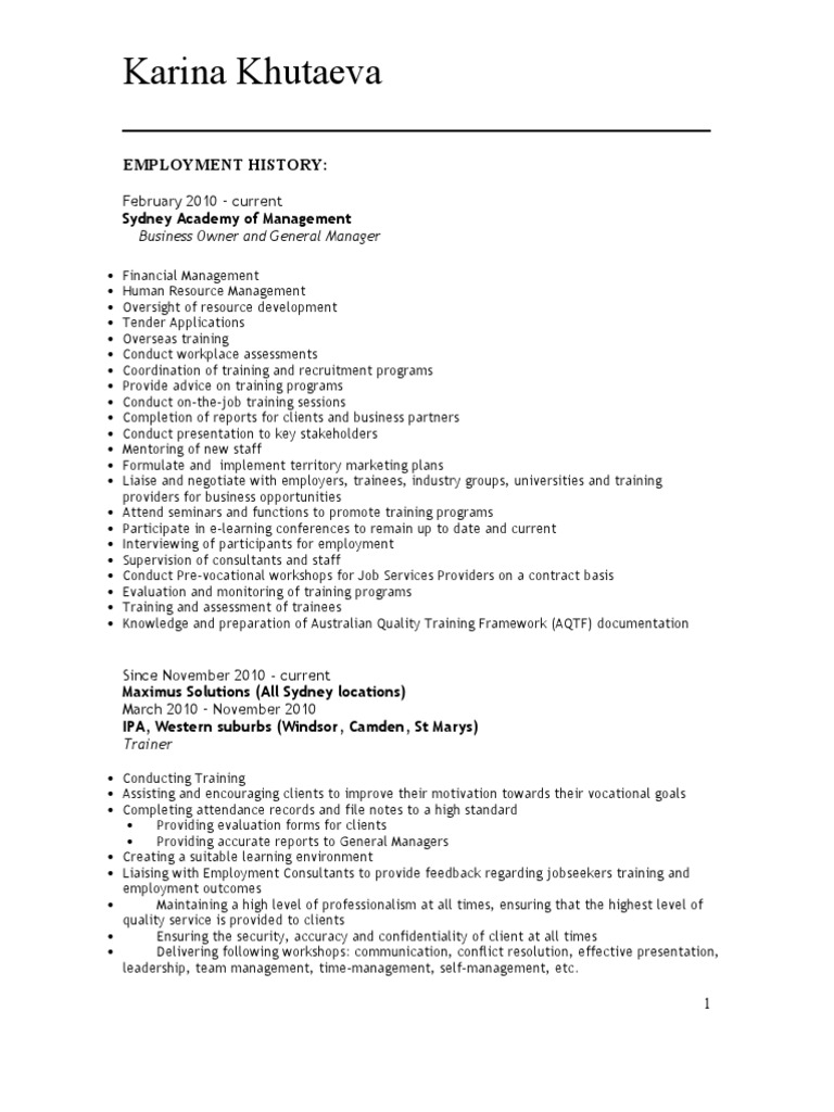 Karina's Resume | Download Free PDF | Employment | Educational Technology