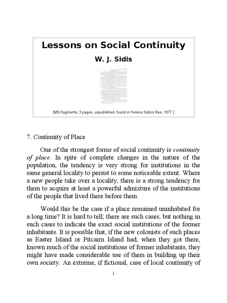 Lessons On Social Continuity | PDF | Iroquois | American Revolution