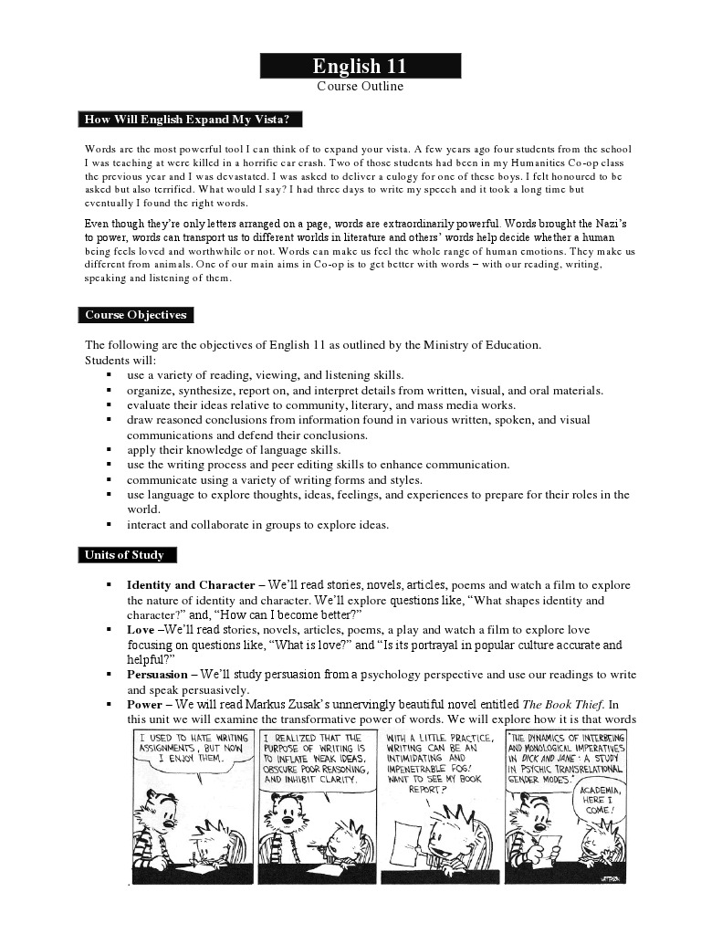 English 11 Course Overview and Objectives | PDF | Essays | Reading ...