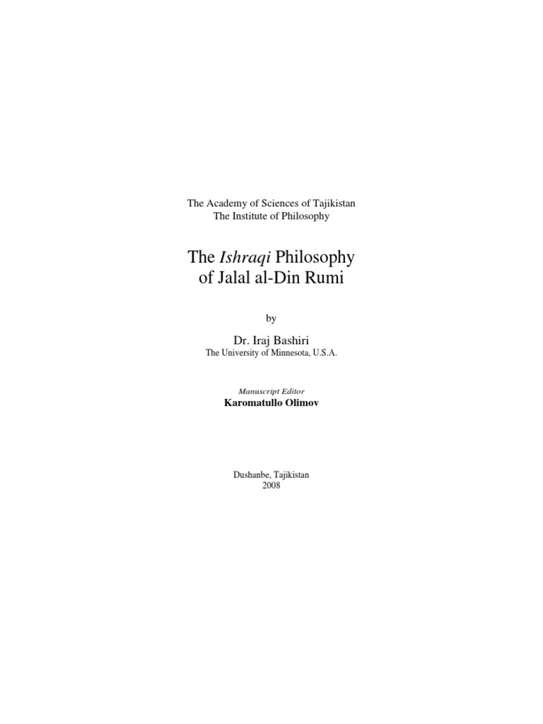 The Ishraqi Philosophy of Jalal Al-Din Rumi | PDF | Rumi | Religious ...