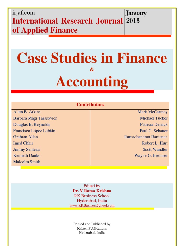 Case Studies in Finance and Accounting | PDF | Earnings Before Interest ...