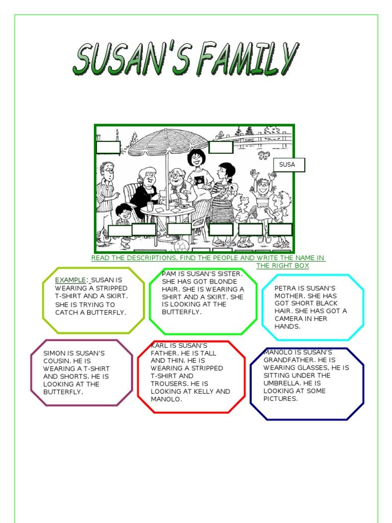 Describing Family Members Worksheet | PDF | Language Arts & Discipline