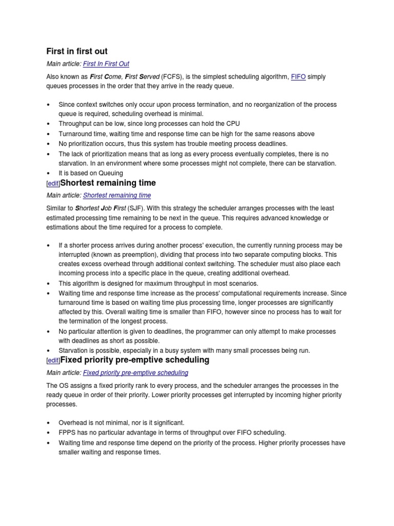 FCFS | PDF | Scheduling (Computing) | Computer Engineering