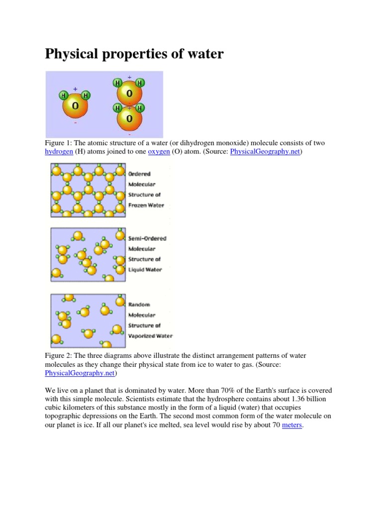 Physical Properties of Water | PDF | Properties Of Water | Seawater