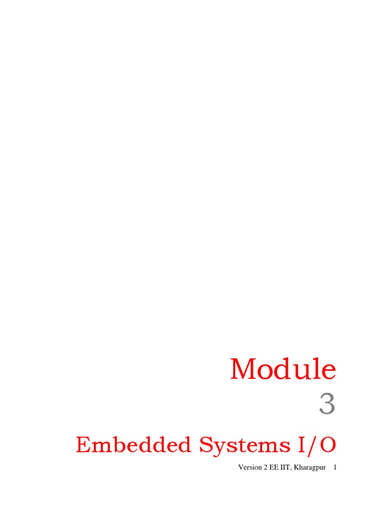 Embedded Systems I/O: Version 2 EE IIT, Kharagpur 1 | PDF | Analog To Digital Converter ...