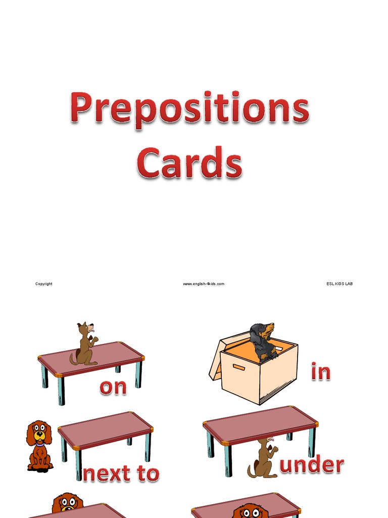 Prepositions Card | PDF