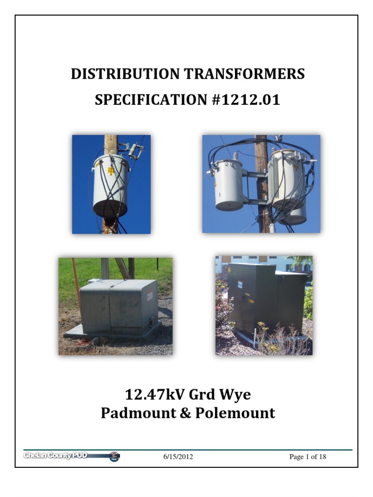 Distribution Transformers Specification 1212.01 | PDF | Transformer ...