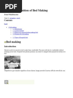 Bed Making | PDF | Bedding | Bed