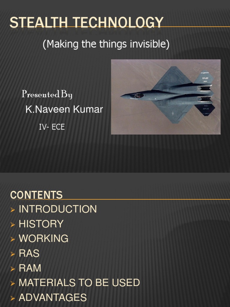 Stealth Technology: (Making The Things Invisible) | PDF | Radar | Aviation