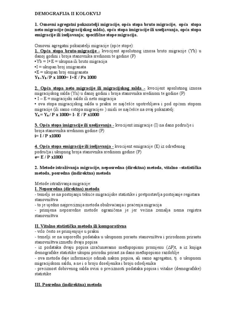 Demografija | PDF