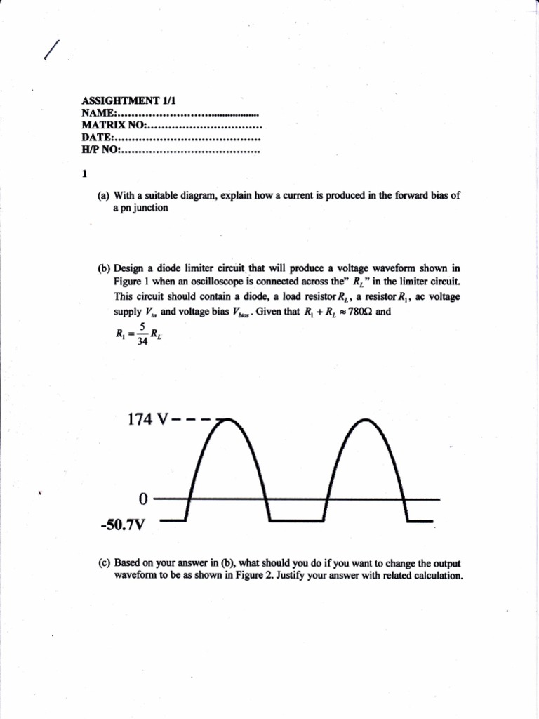 Electronic Assignment Questions | PDF | Electronic Circuits | Diode