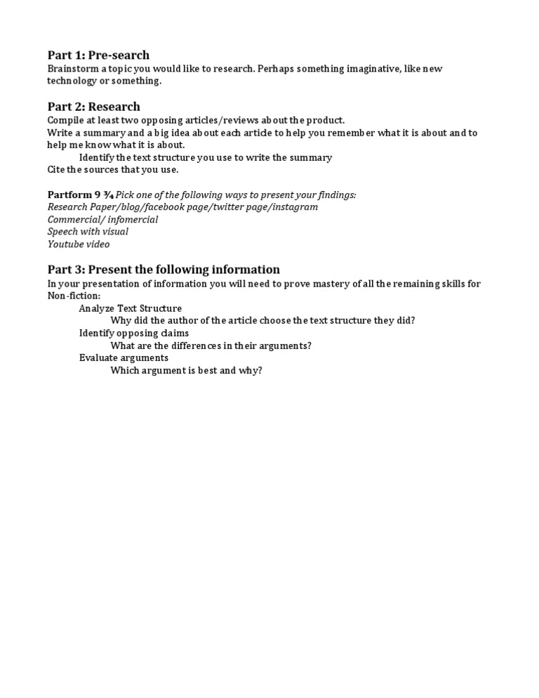 Nonfiction Summative Assessment 1 | PDF