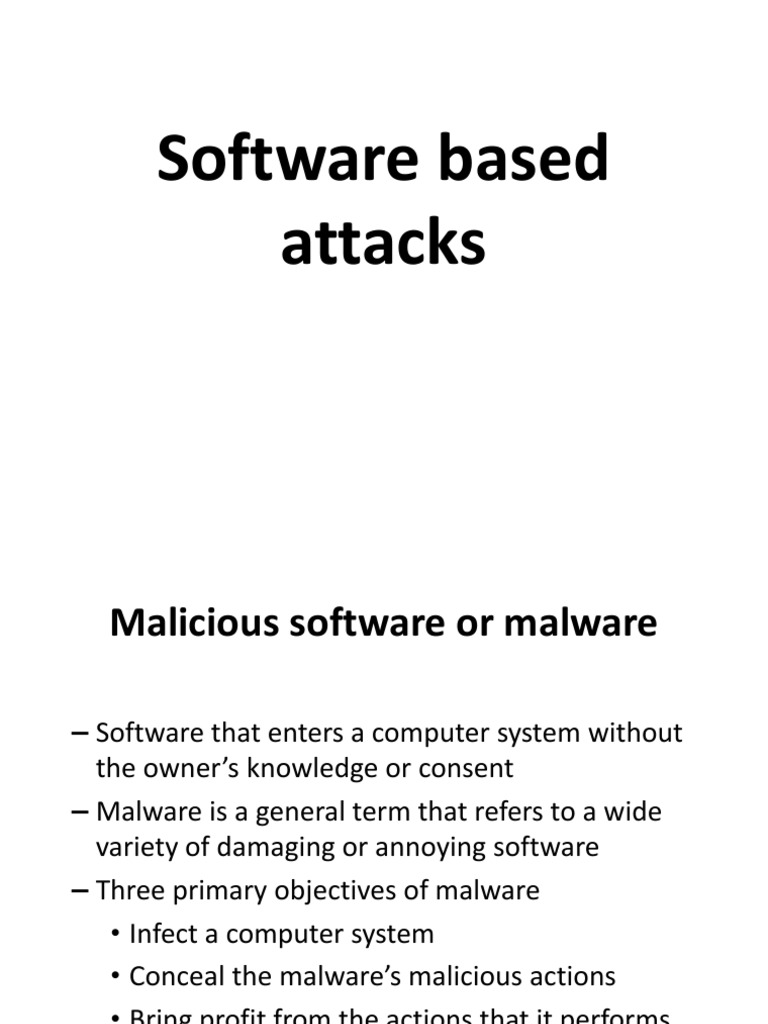 Software Based Attacks | PDF | Computer Virus | Malware
