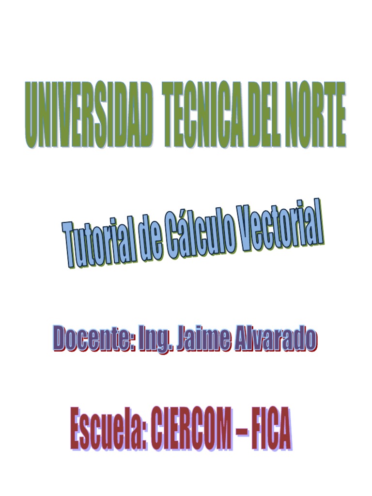 Calculo Vectorial | PDF | Vector Euclidiano | Integral