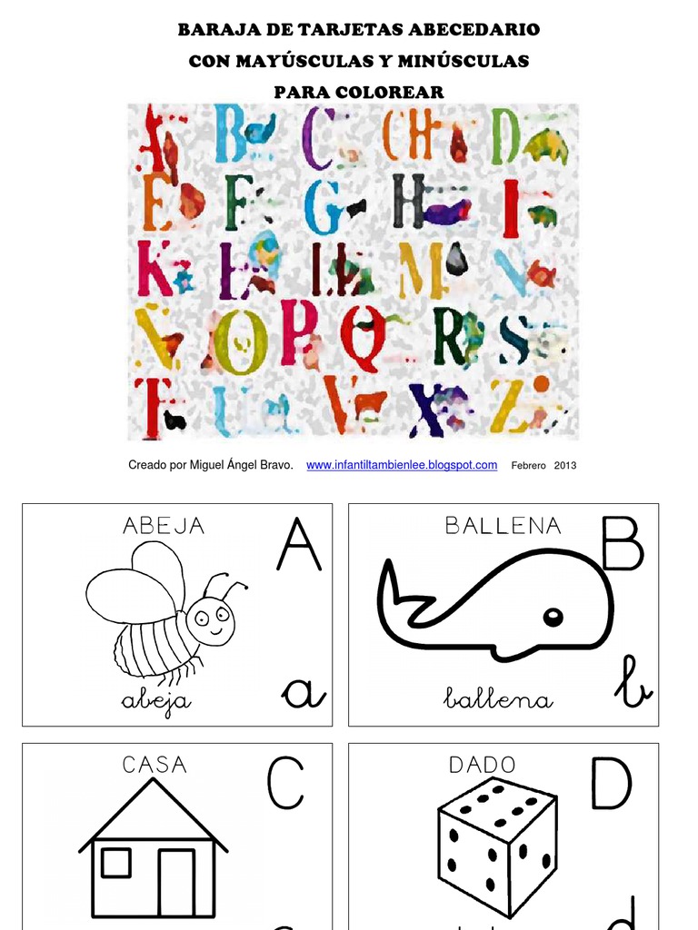 Baraja de Tarjetas Abecedario | PDF