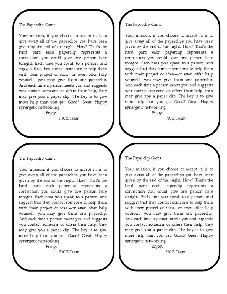 Paperclip Game Instructions | PDF