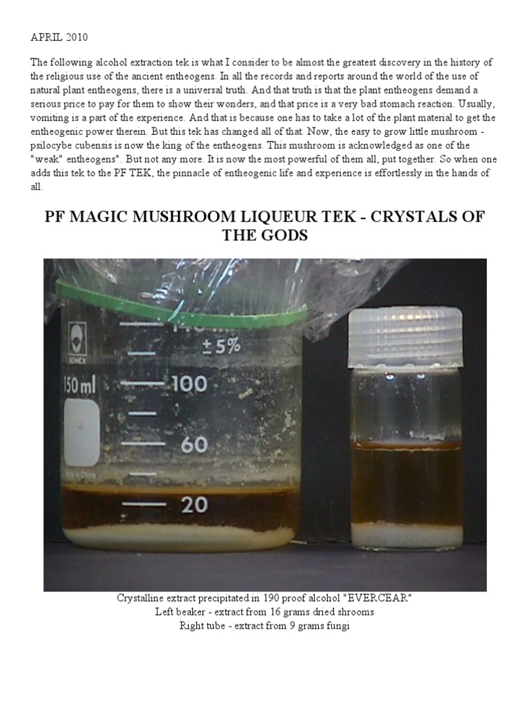Crystals of The Gods | PDF | Filtration | Psilocybin
