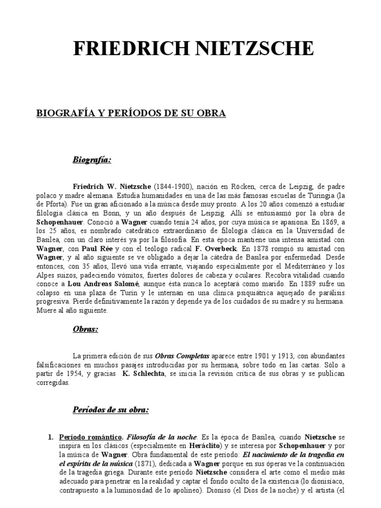 08 Nietzsche 2 de Bachillerato | PDF | Friedrich Nietzsche | Verdad