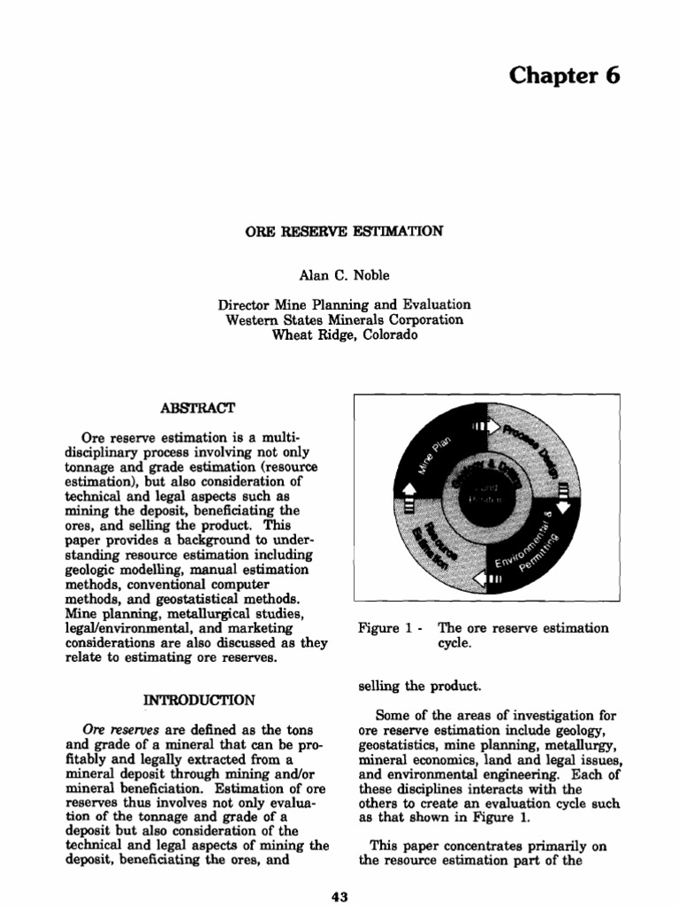 Ore Reserve Estimation | PDF | Mining | Variance
