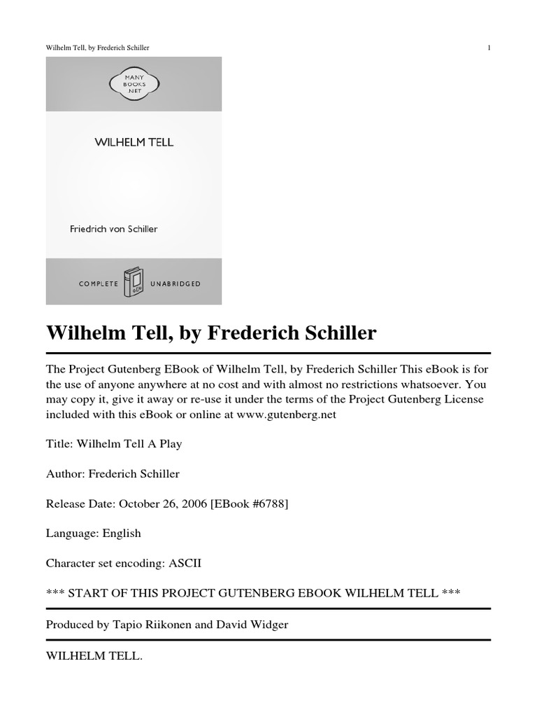 Wilhelm Tell | PDF
