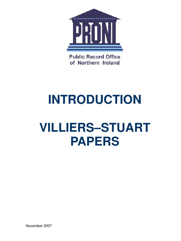 Introduction Villiers-Stuart Papers | PDF