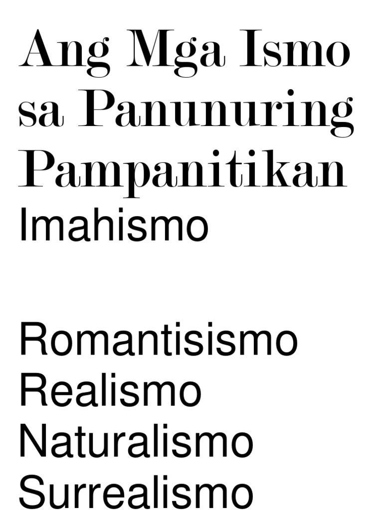Mga Ismo | PDF