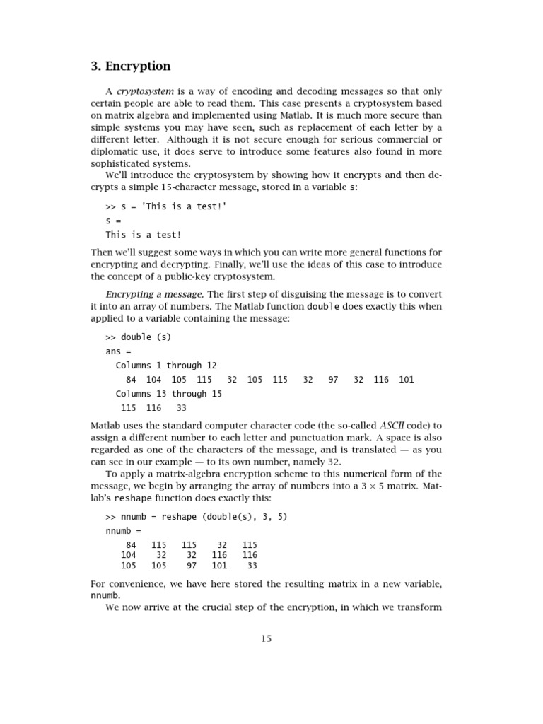 Encryption Matlab Pdf Key Cryptography Cryptography 