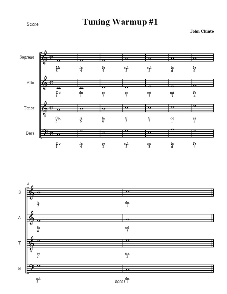 Vocal Warmup #1 | PDF