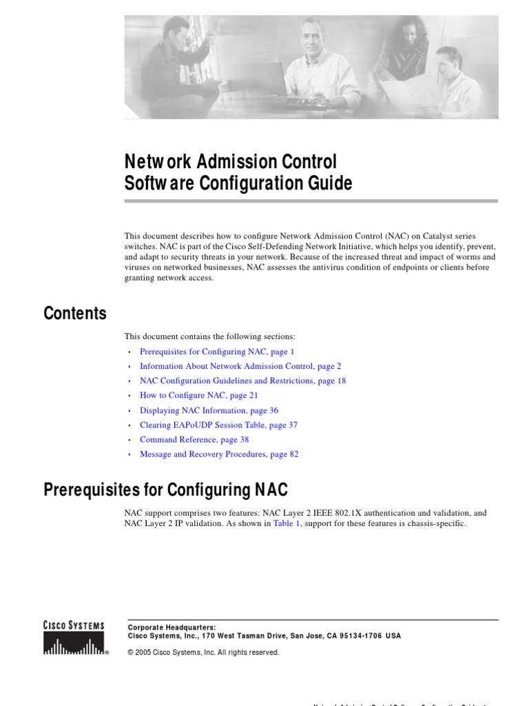 Network Admission Control Software Configuration Guide: © 2005 Cisco ...