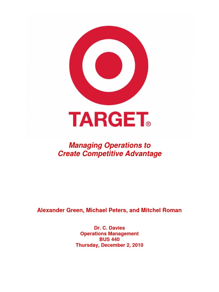 Target's Competitive Operations Strategy | PDF | Target Corporation | Brand