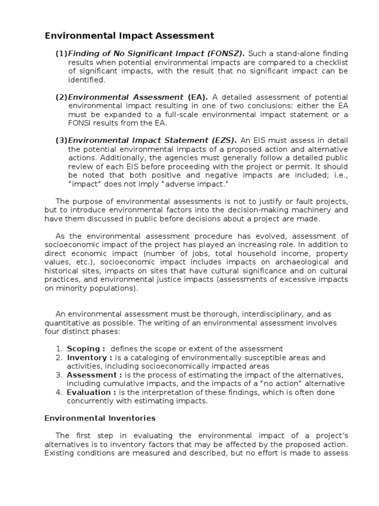Environmental Impact Assessment | PDF | Environmental Impact Assessment ...
