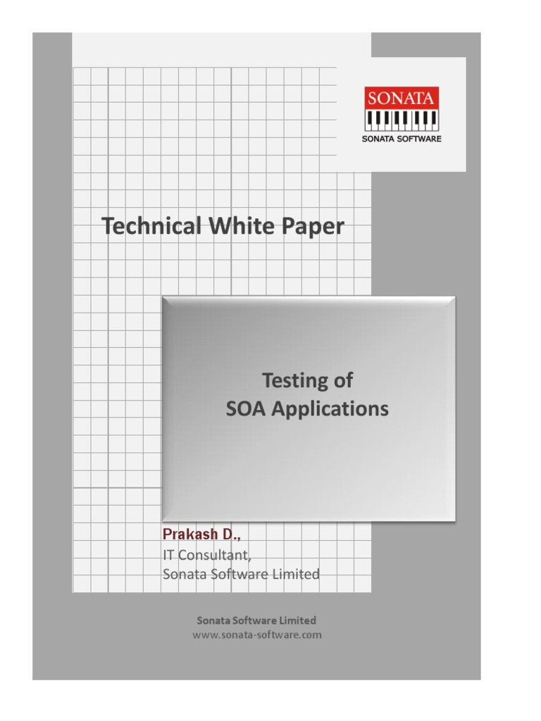 Technical White Paper: Testing of SOA Applications | PDF | Service ...