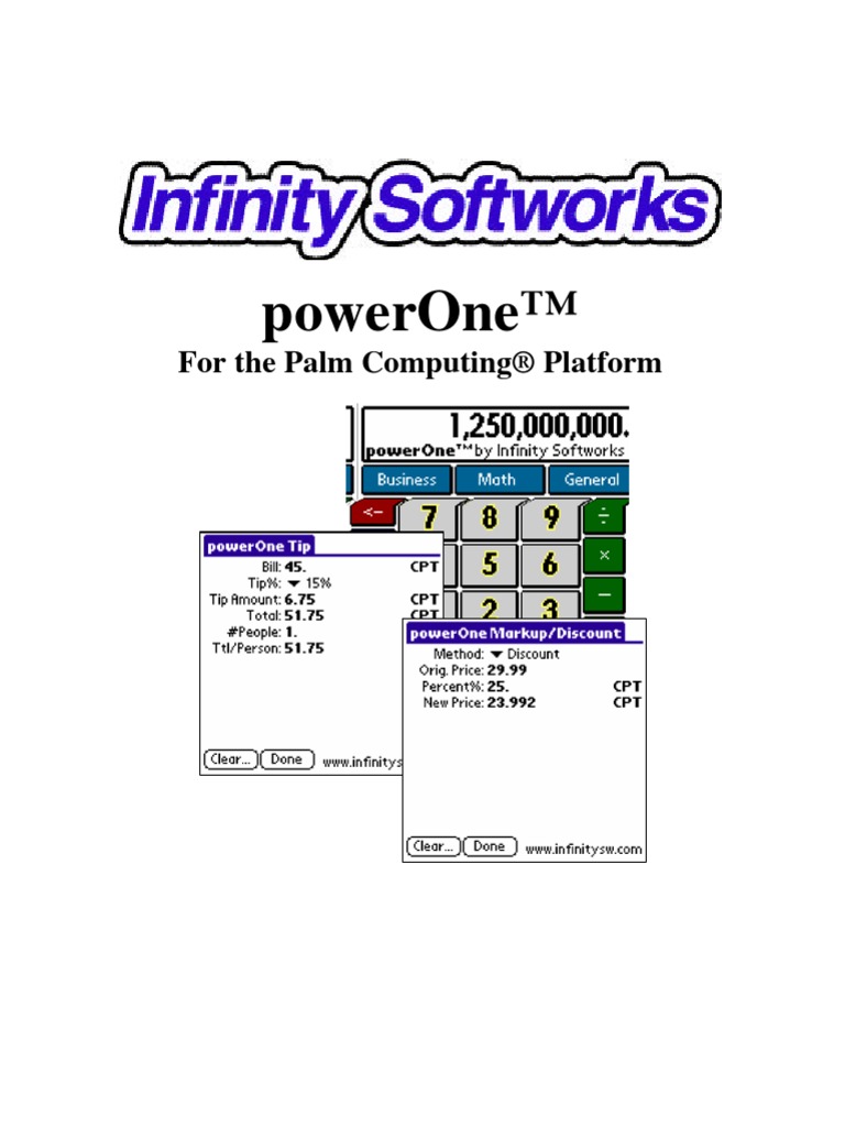 PowerOne Manual | PDF | Calculator | Percentage