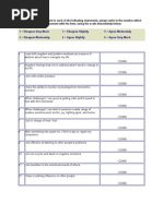 Decision Styles Questionnaire | PDF | Decision Making | Choice