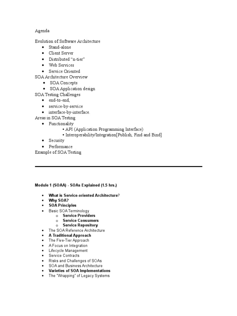 Module 1 (Soaa) - Soas Explained (1.5 HRS.) What Is Service-Oriented ...