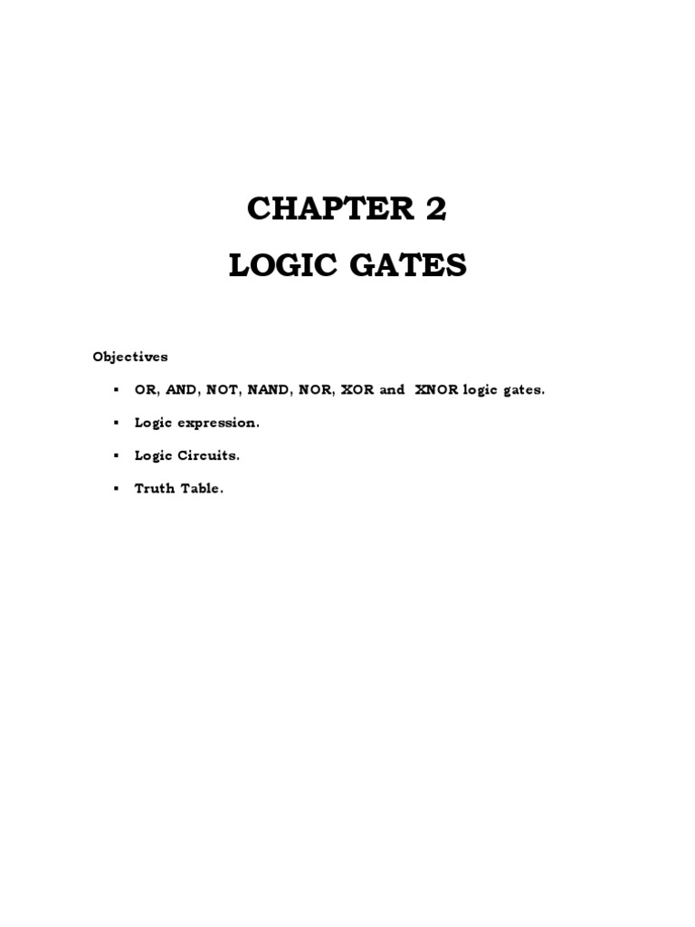 Logic Gates | PDF | Logic Gate | Boolean Algebra