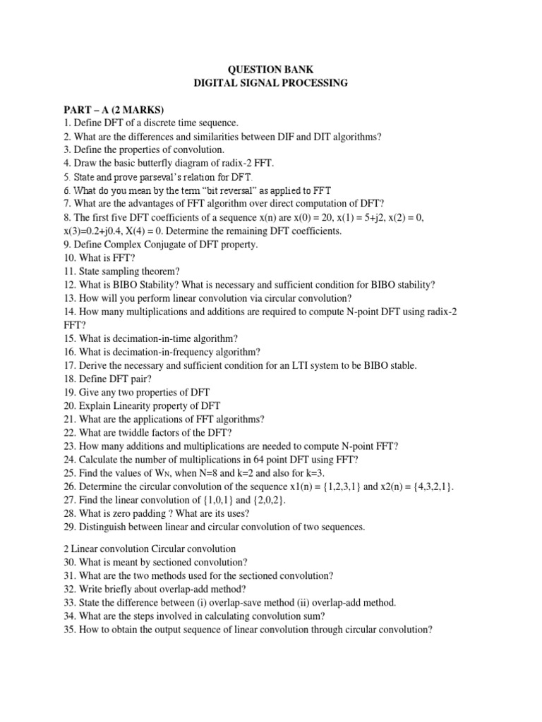 DSP Microsoft Office Word Document | Download Free PDF | Discrete Fourier Transform | Fast ...