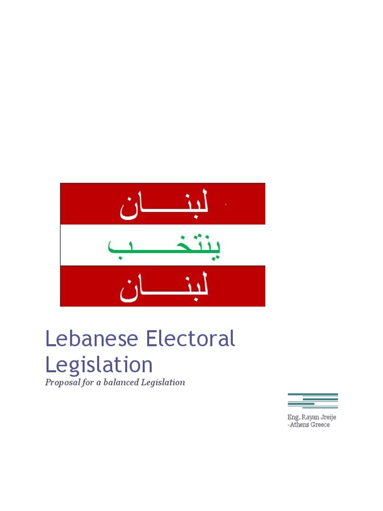 The Rayan Jreije Proposal For New Lebanese Electoral Law | PDF ...