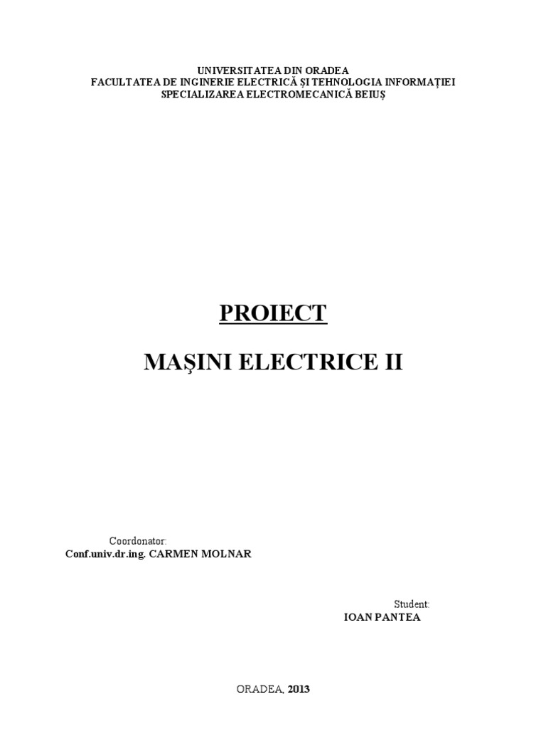 Proiect Transformator El Trifazat | PDF