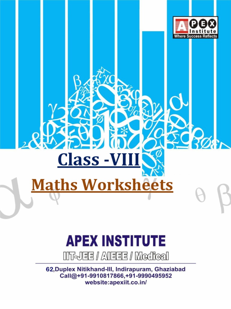 Class Viii Maths Worksheets Pdf Rectangle Triangle