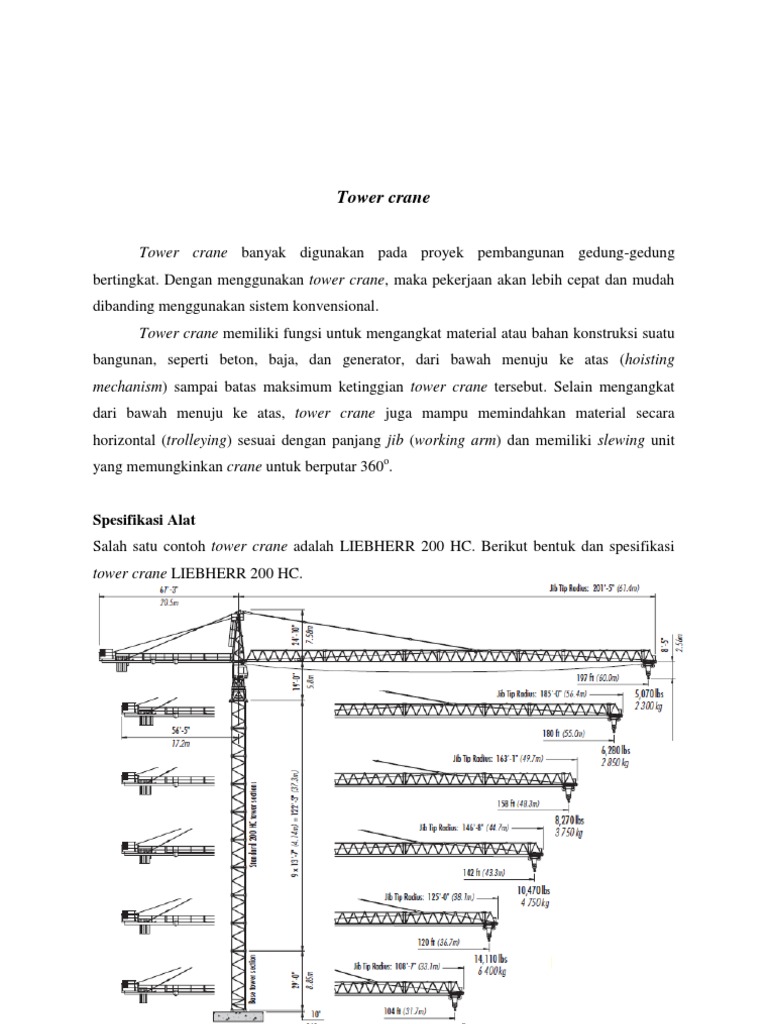 Tower Crane | PDF