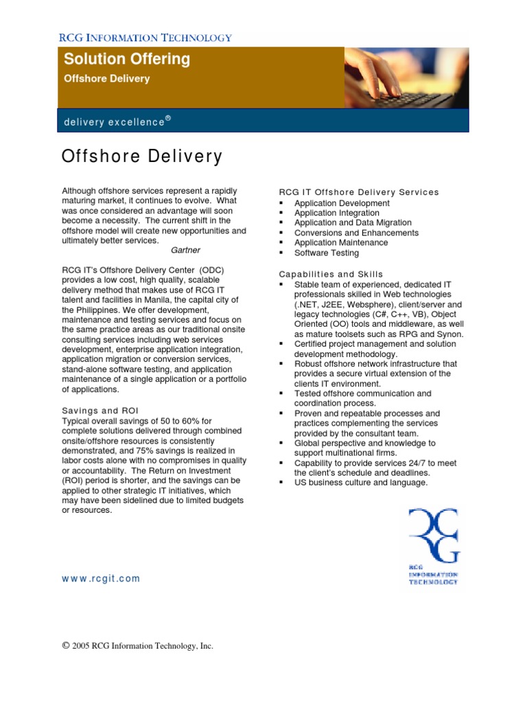 Offshore Delivery | PDF | Project Management | Application Software