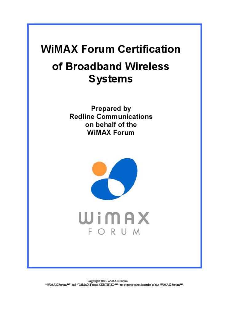 Wimax Forum Certification of Broadband Wireless Systems | Download Free ...