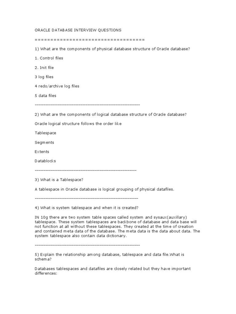 Dba Pdf Oracle Database Database Index